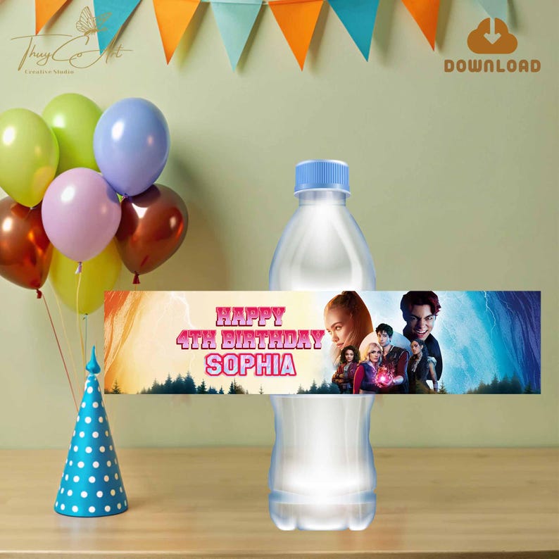 Zombies 4 Water Bottle Labels: Birthday Party Decorations (digital ...