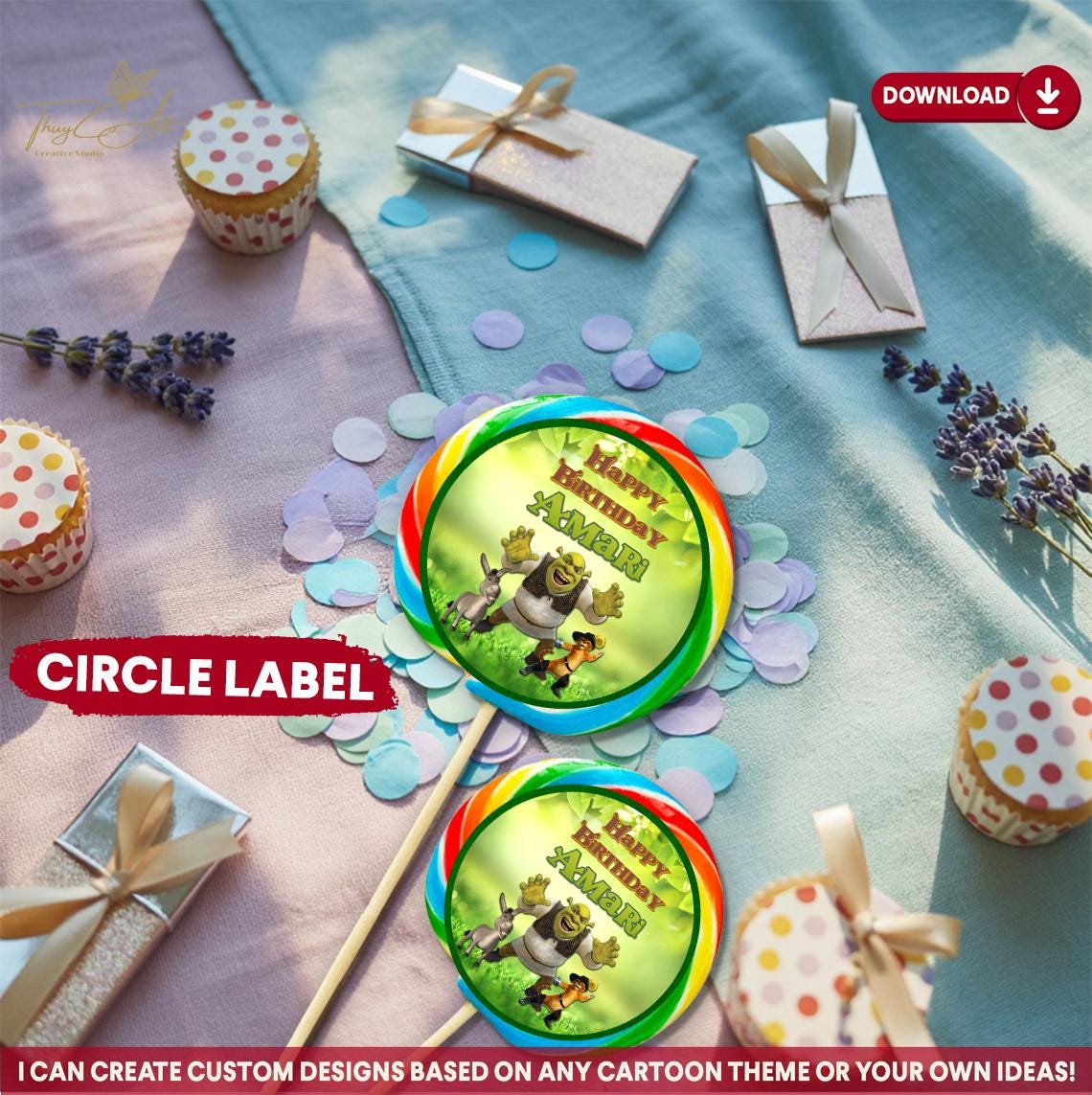 Shrek Party Printable Bundle, Shrek Birthday Party Decor Digital File ...