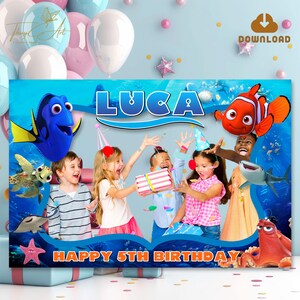 Printable Finding Nemo Photobooth Frame, Nemo Birthday Photo Sign ...