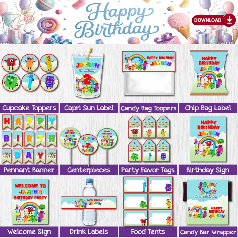 Number Blocks Stickers - Etsy