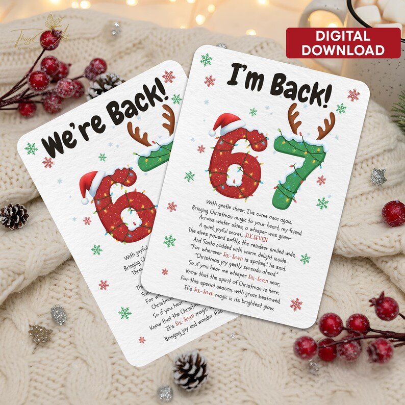 6 7 Elf Arrival Letter: Printable "i'm Back" Digital Christmas Letter ...
