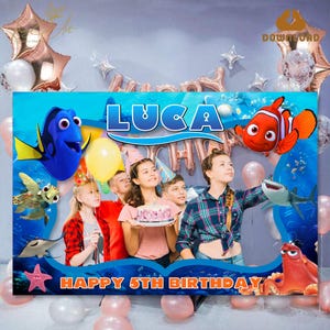 Printable Finding Nemo Photobooth Frame, Nemo Birthday Photo Sign ...