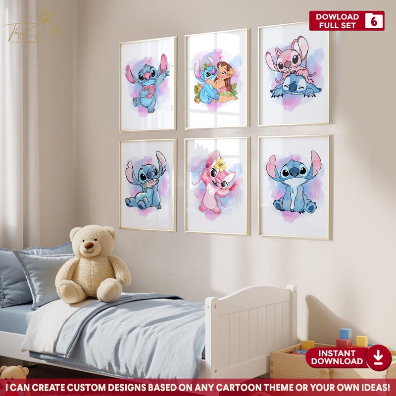 Stitch Wall Art Kids - Etsy