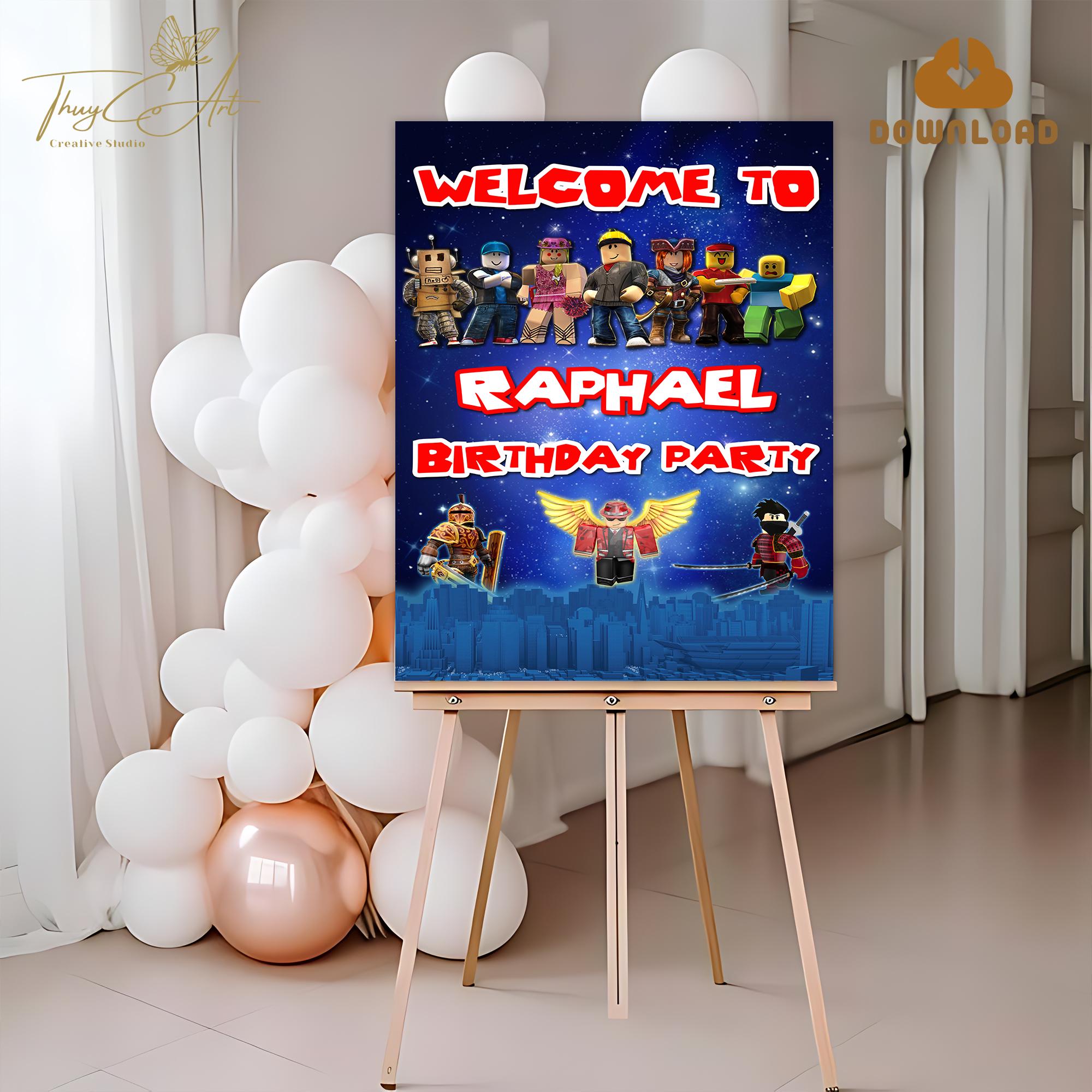 Printable Boy Birthday Party Welcome Sign, Video Game Boy Birthday ...