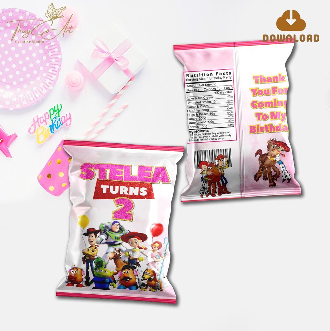 Printable Toy Story Birthday Chip Bags: Jessie and Bullseye Party ...
