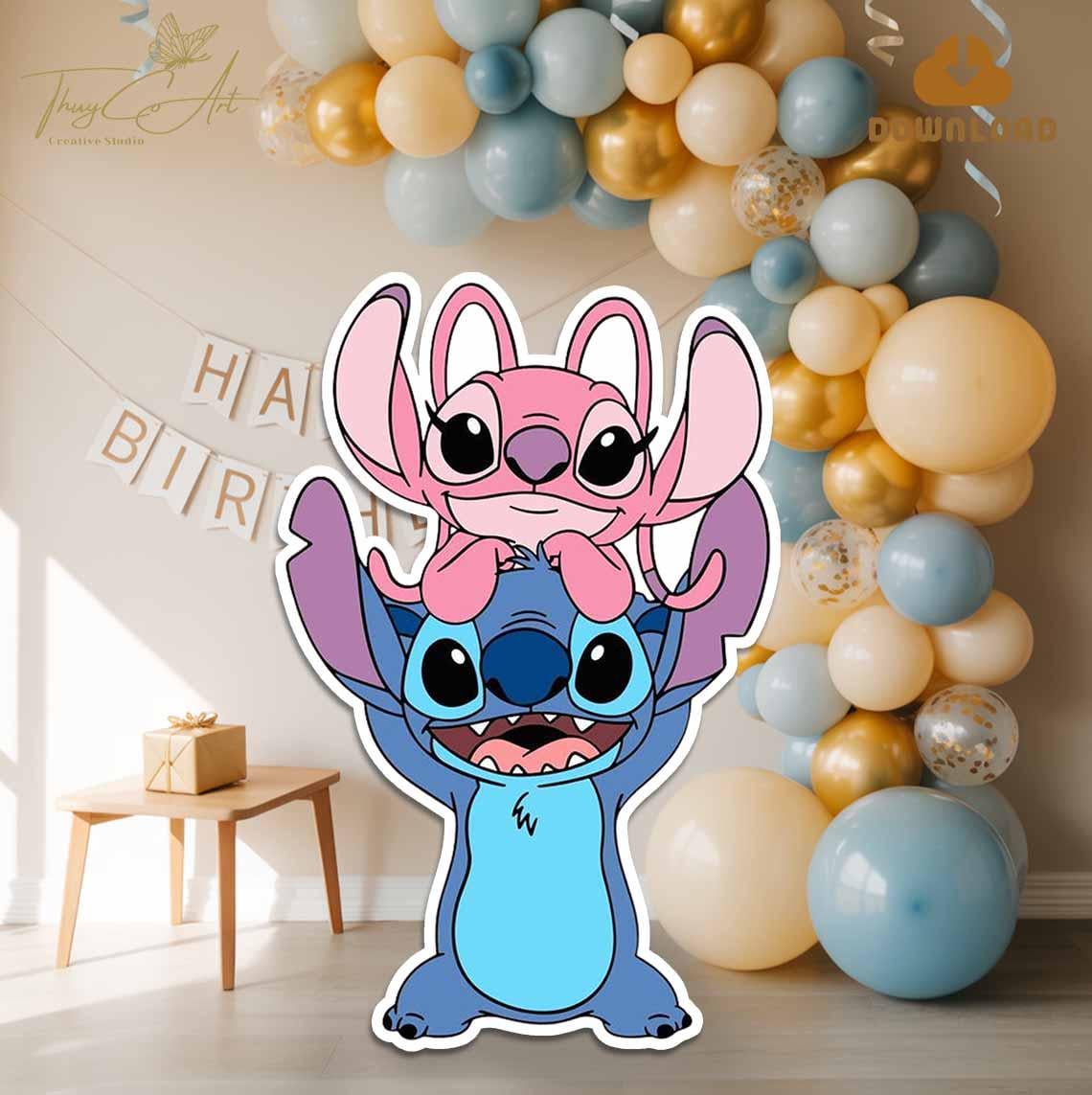 Lilo & Stitch Birthday Cutout: Hawaiian Party Decorations (PDF Download ...