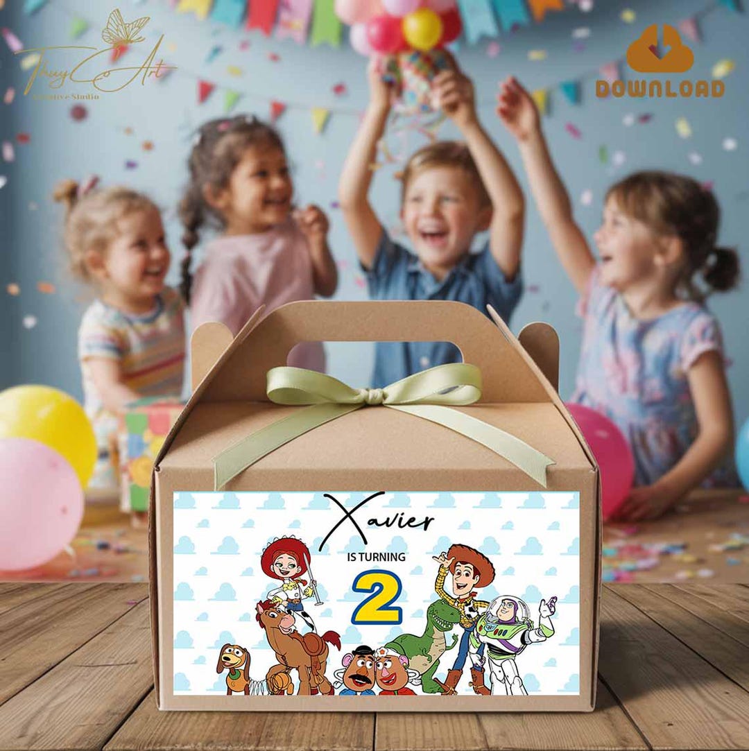 Toy Story Gable Box Label: Personalized Birthday Party Favor (digital ...
