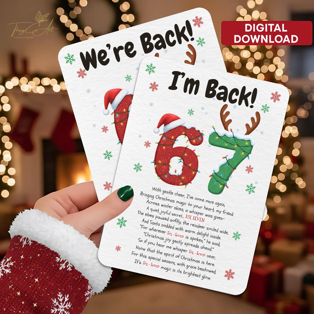 6 7 Elf Arrival Letter: Printable "i'm Back" Digital Christmas Letter ...