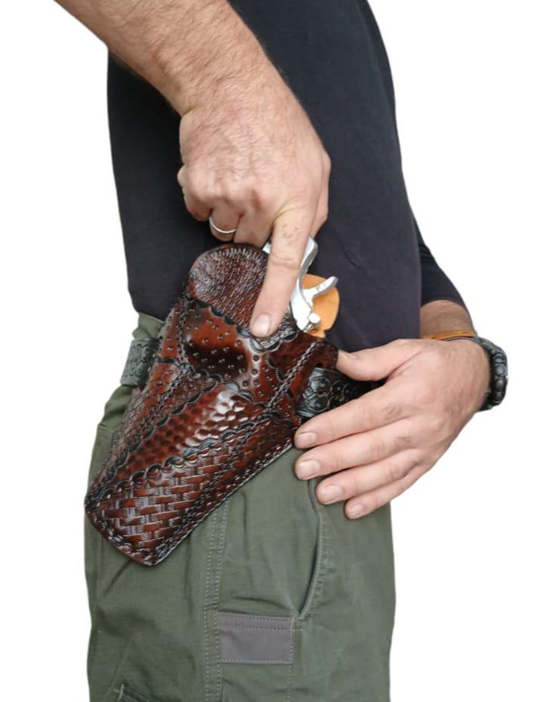 Handmade Leather Holster for Colt Python 6 & Colt King Cobra 6 , Fast ...