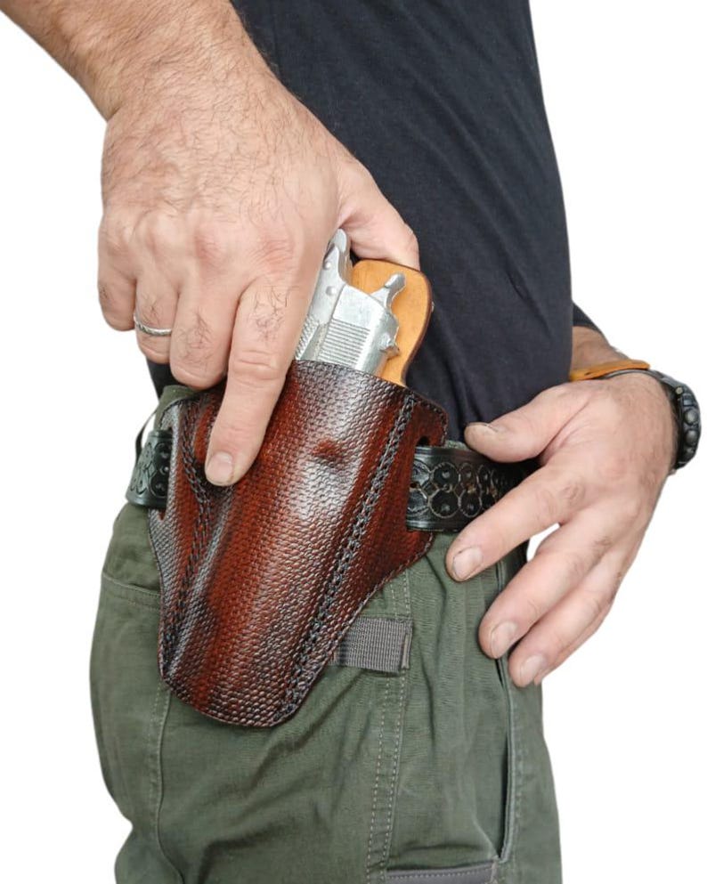 Handmade Leather Holster for Colt Python 4 4.25 & Colt King Cobra 4 ...