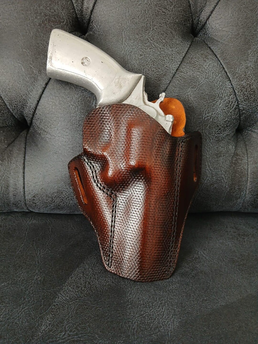 Handmade Leather Holster for Colt Python 4 4.25 & Colt King Cobra 4 ...