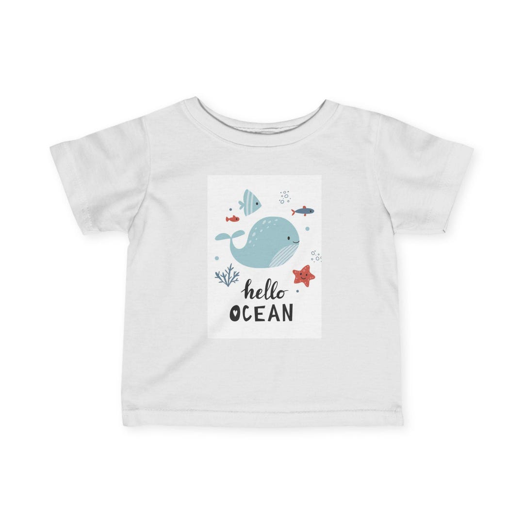 Whimsical Ocean-themed Infant Tee, Cute Baby Clothes, Nautical Toddler ...