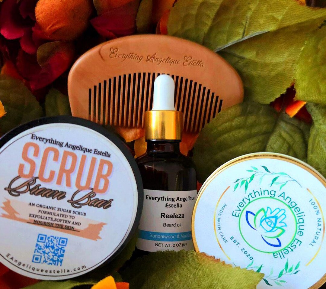 King Bundle, Sugar Scrub, Body Butter, Hair Oil and Beard Comb - Etsy