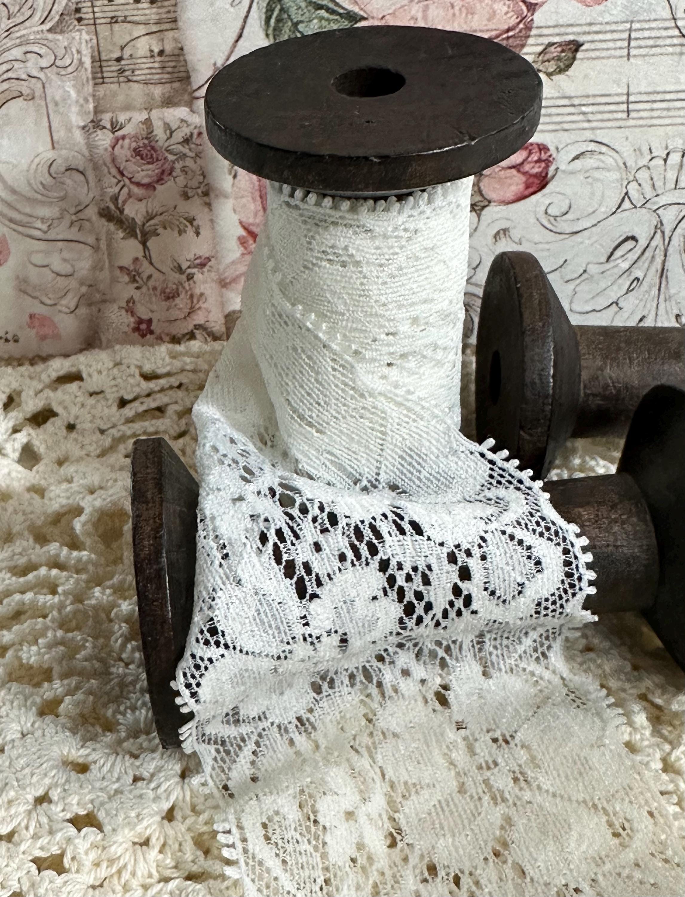 Spool - Wooden Spools #2, Vintage Style Wood Spools, Ribbon Storage, Vintage Wood Spool ...