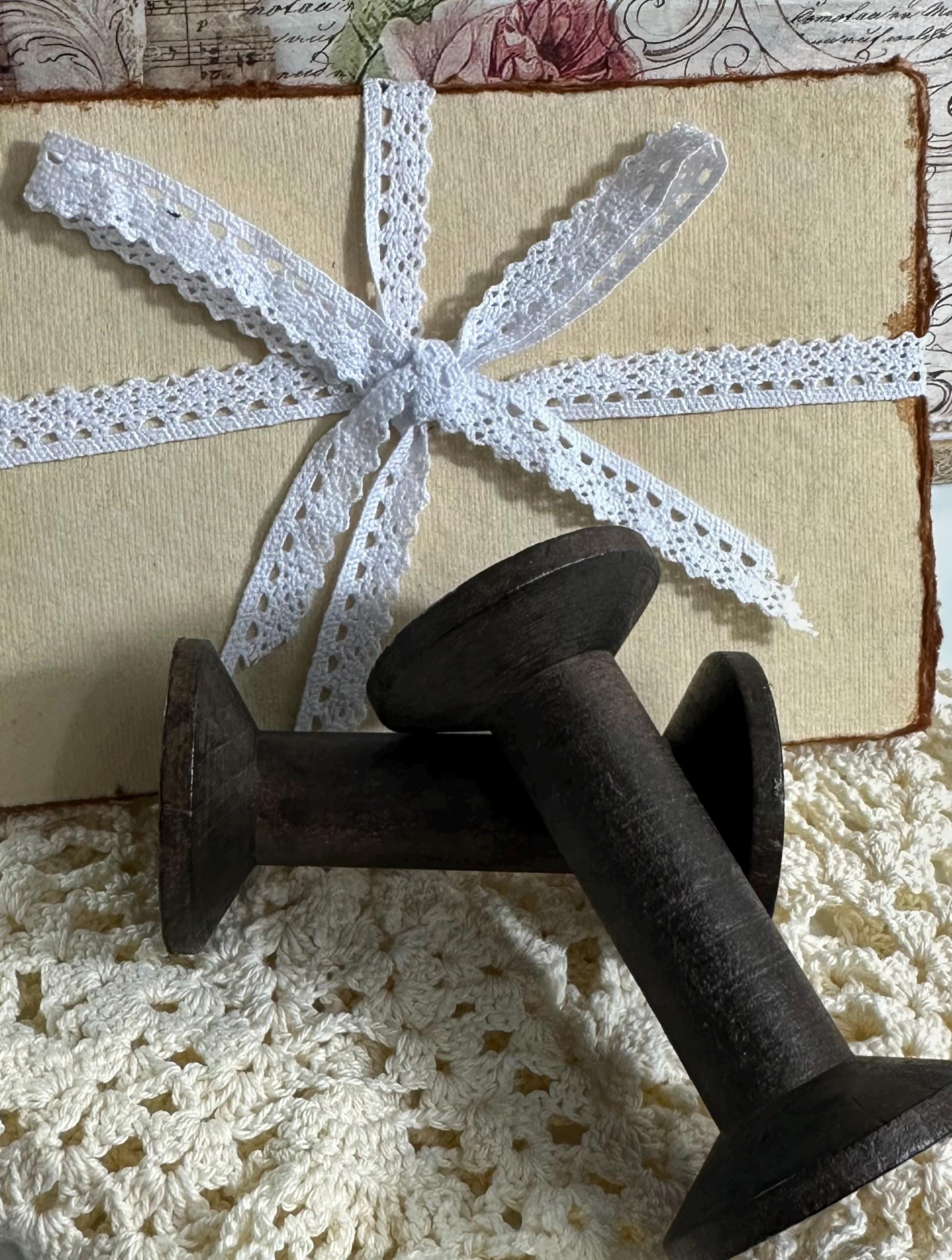 Spool - Wooden Spools #2, Vintage Style Wood Spools, Ribbon Storage, Vintage Wood Spool ...