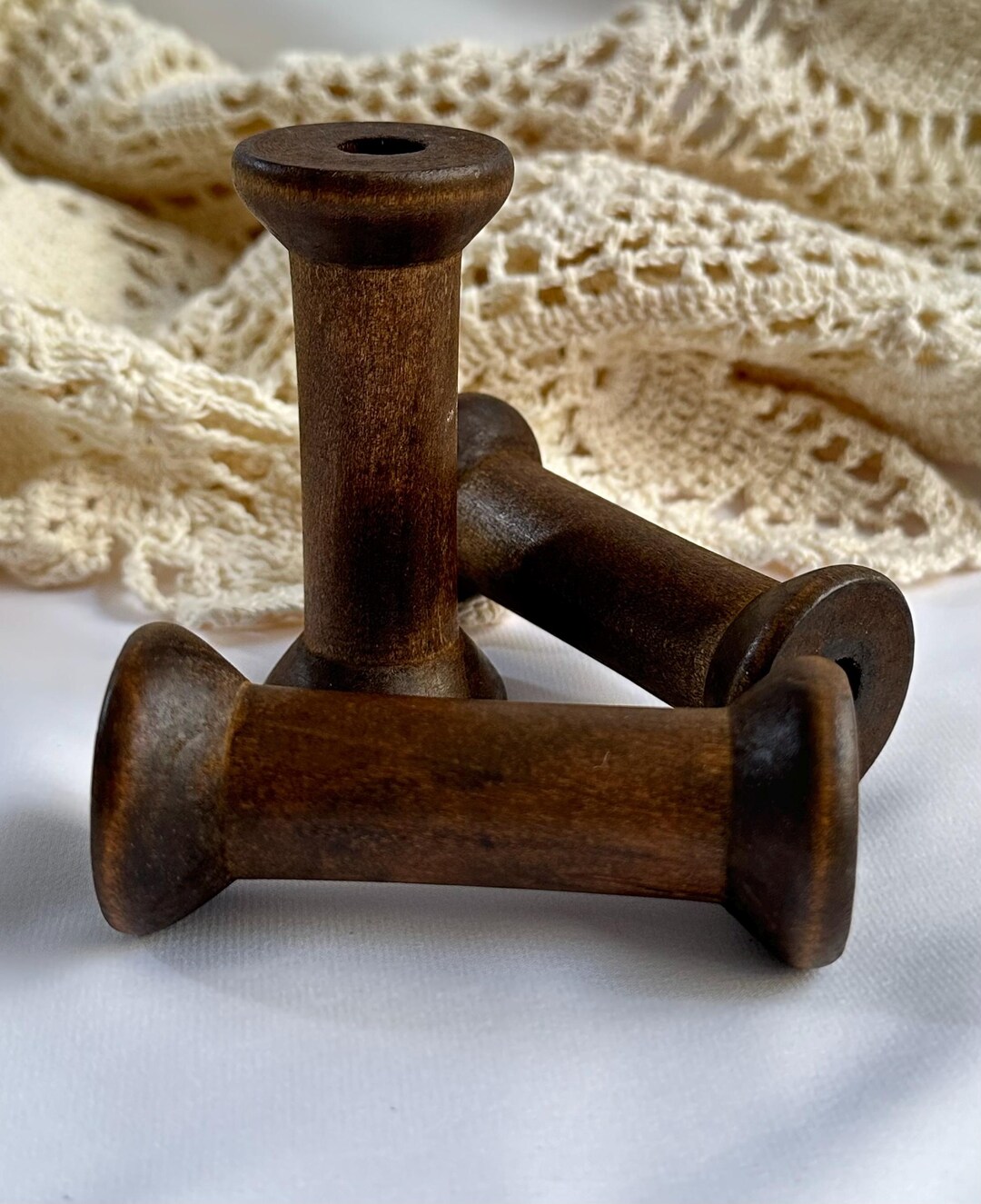 Spool - Wooden Spools, Vintage Style Wood Spools, Ribbon Storage, Slow ...