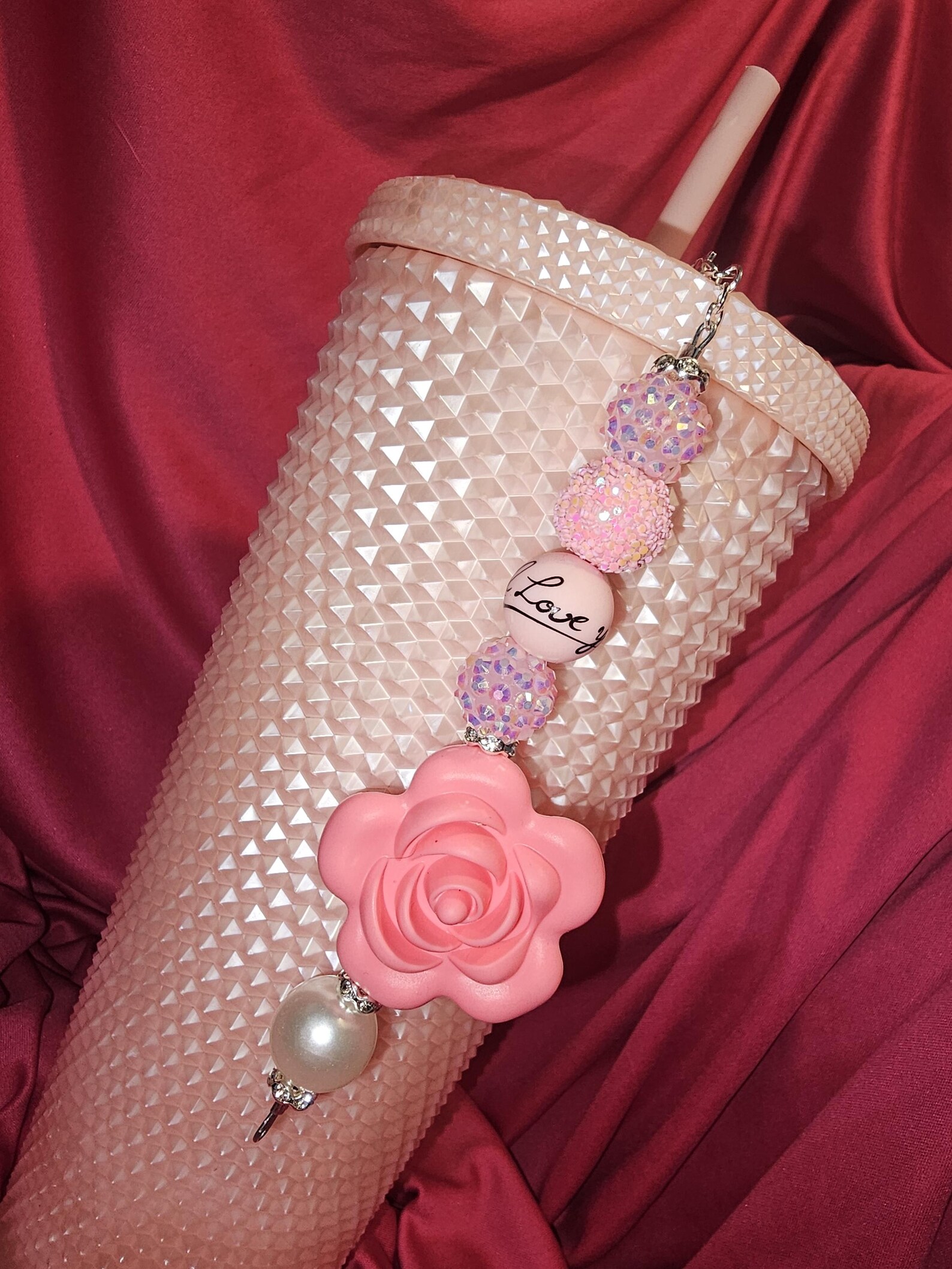 Rose Valentines Day Straw Topper - Etsy