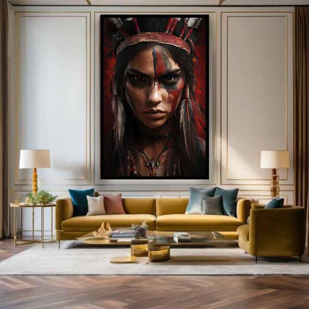 Native American Woman Canvas, Native American Woman Art Print, Native ...
