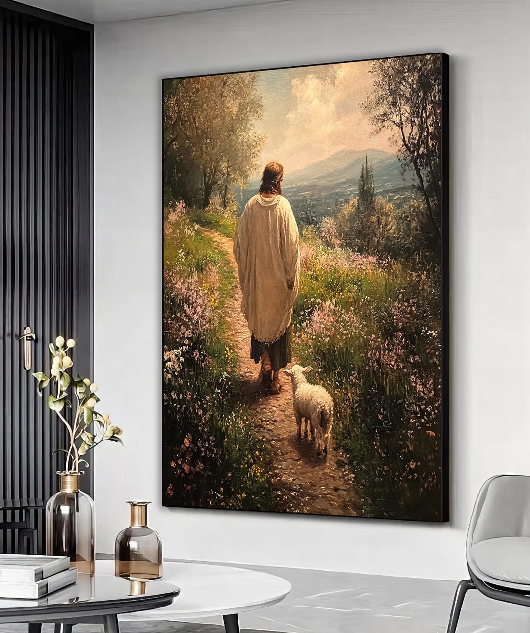 Jesus Christ Art - Fall Colors, Bible Wall Art, Christian Shepherd ...