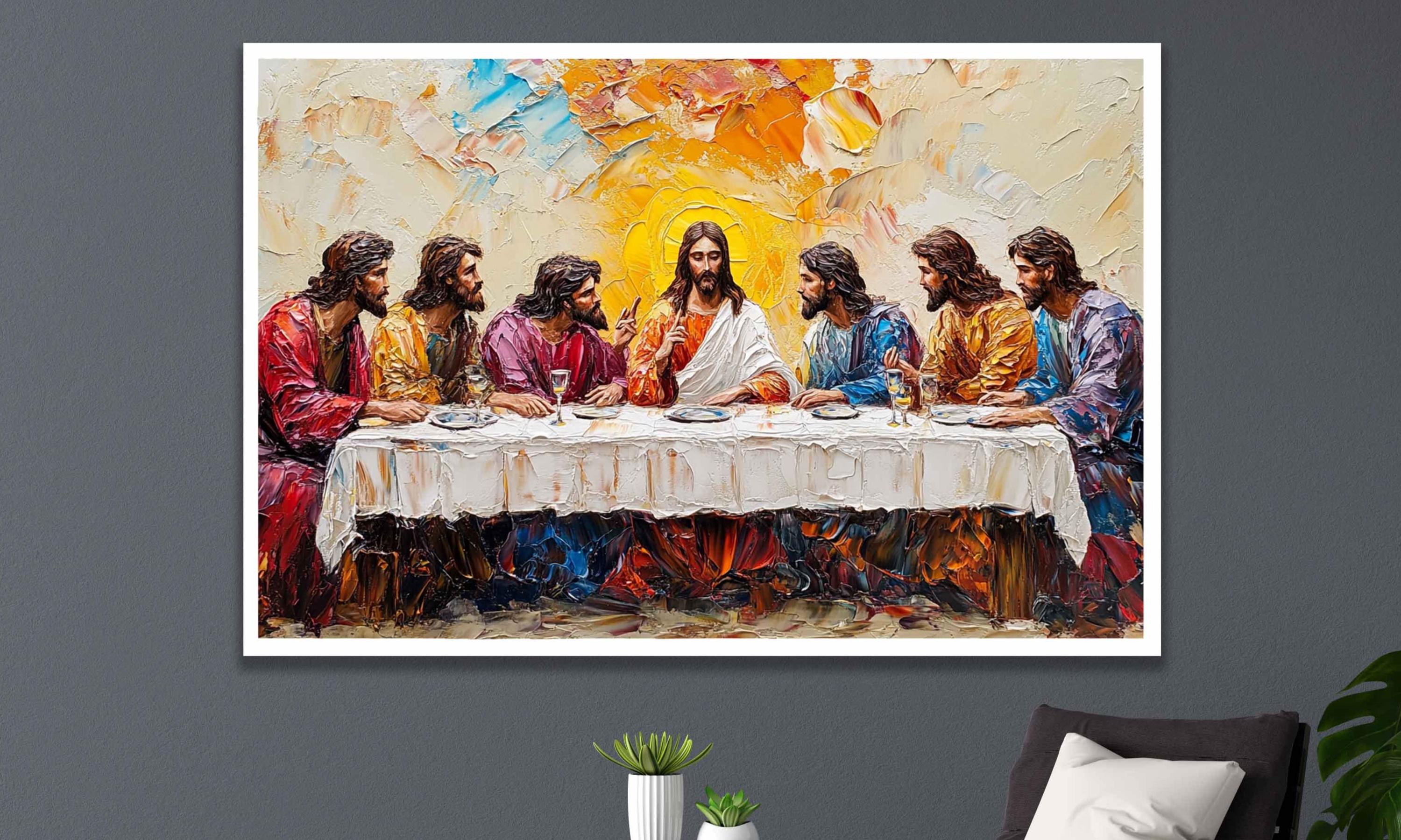 The Last Supper Wall Art, Home Decor, Jesus Art, Bible Wall Art, Bible ...