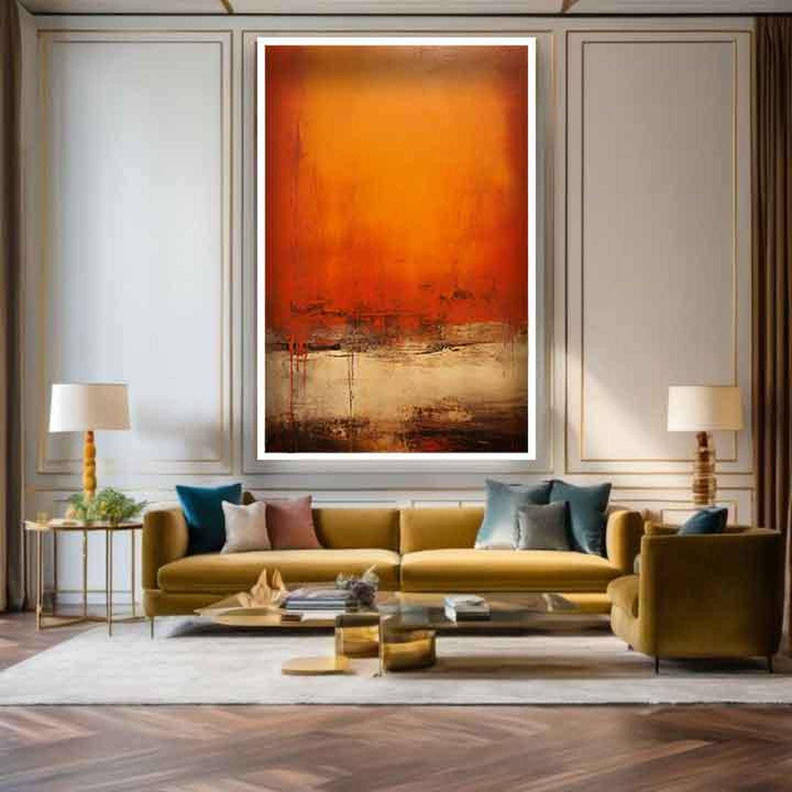 Mark Rothko Canvas Print, Orange Mark Rothko Painting, Abstract Mark ...