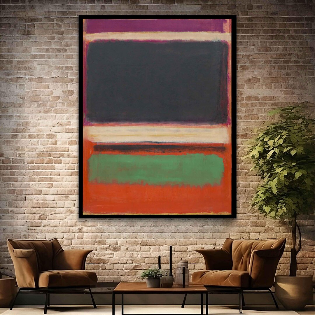 Mark Rothko Gray Painting, Orange Mark Rothko Art, Mark Rothko Print ...