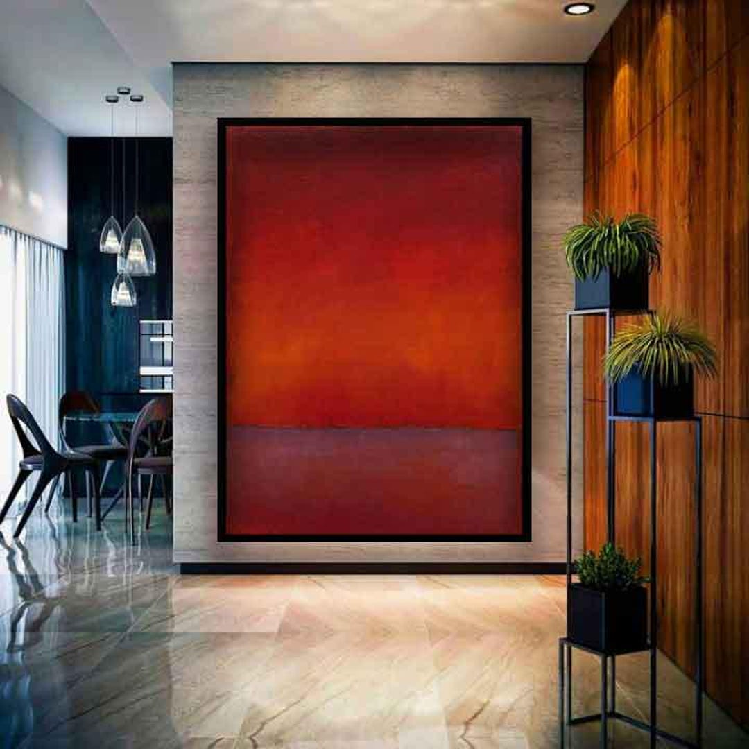 Mark Rothko Canvas Print, Red Mark Rothko Painting, Abstract Red Rothko ...