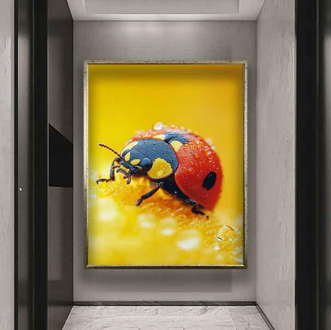Ladybug Art Print, Ladybug Art , Ladybug Canvas, Ladybug Home Decor ...