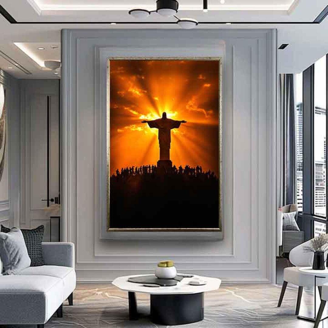 Christ the Redeemer Art, Christ the Redeemer Canvas, Jesus Statue ...