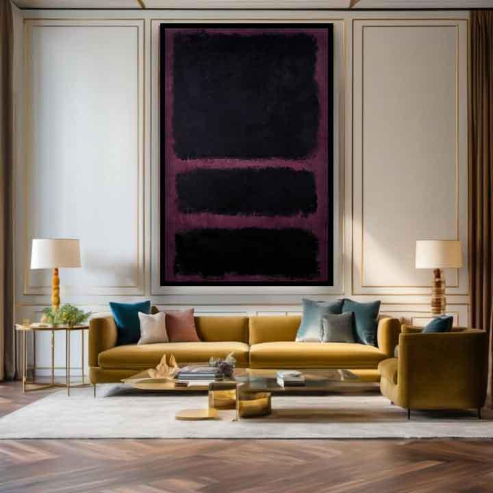 Mark Rothko Black Art, Purple Mark Rothko Painting, Mark Rothko Wall ...