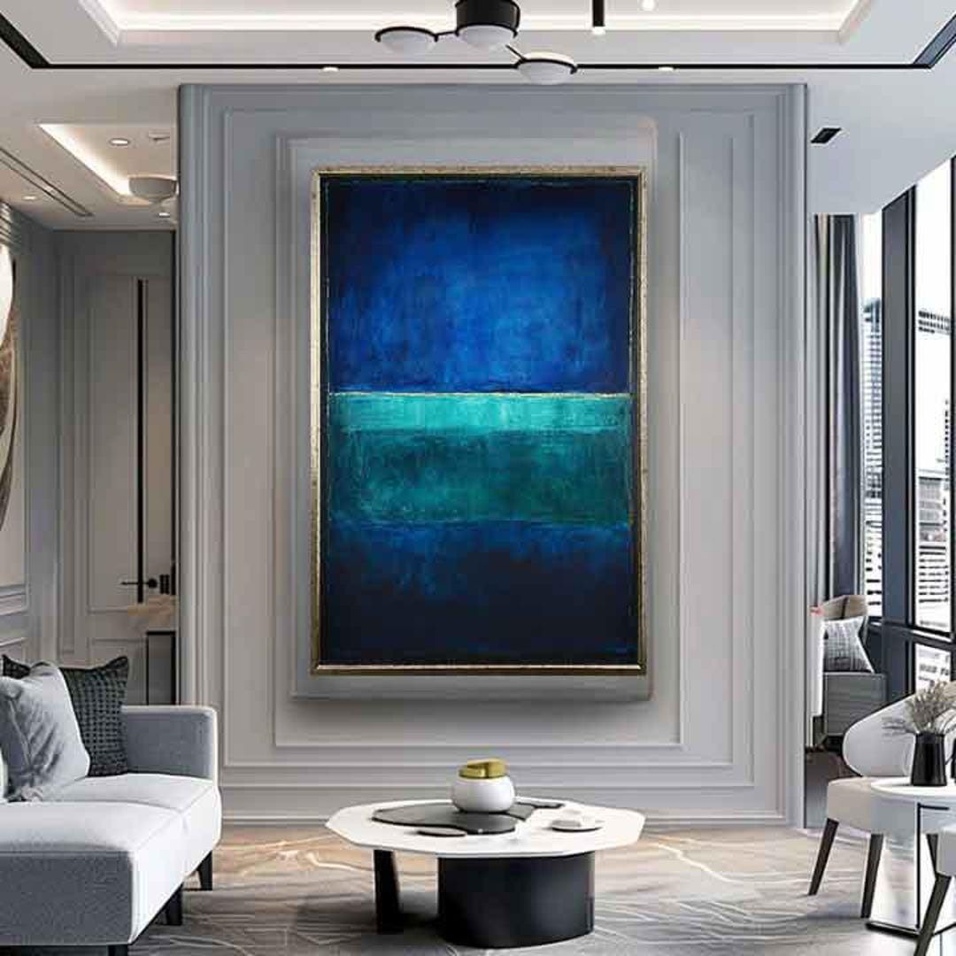 Mark Rothko Canvas Print, Blue Mark Rothko Painting, Abstract Blue ...