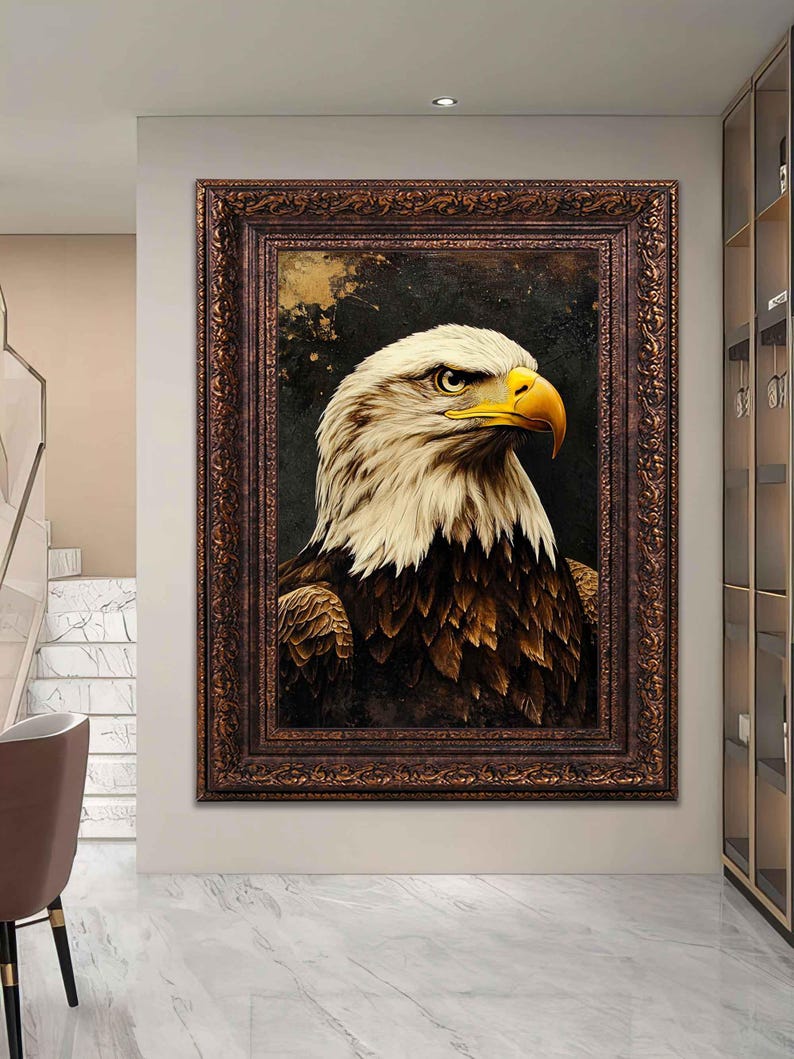 Eagle Canvas Art, Eagle Art Print, Modern Animal Painting Print on ...