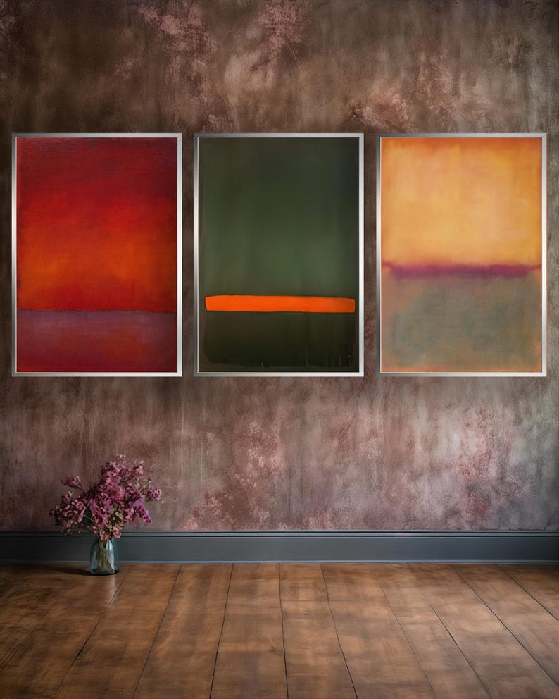 Mark Rothko Reproduction Canvas Prints Set, Mark Rothko 3 Paintings Set ...