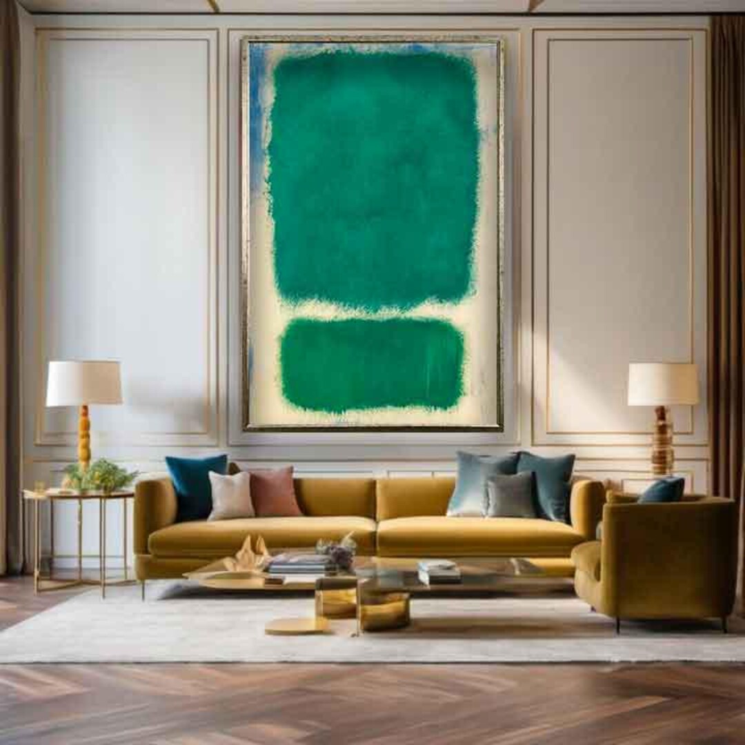 Mark Rothko Green Art, Green Mark Rothko Painting, Mark Rothko Wall Art ...