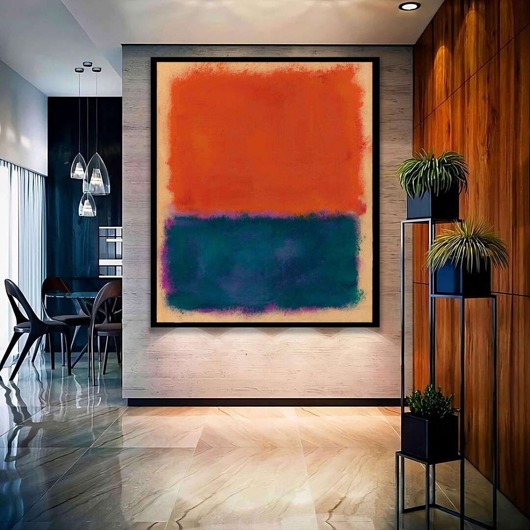 Mark Rothko Blue Painting, Mark Rothko Orange Art, Mark Rothko Print ...