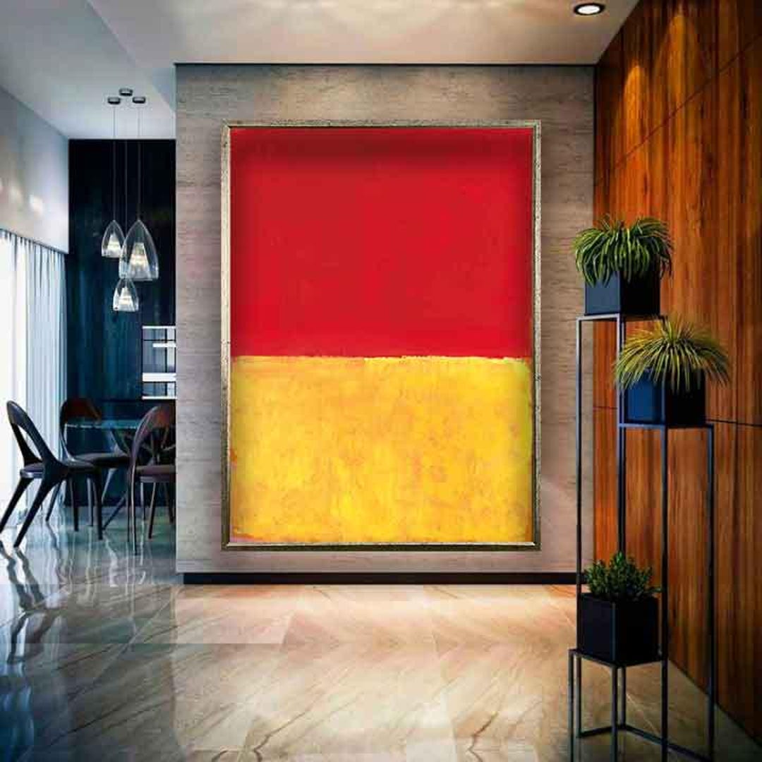 Mark Rothko Yellow Art, Red Mark Rothko Painting, Mark Rothko Wall Art ...