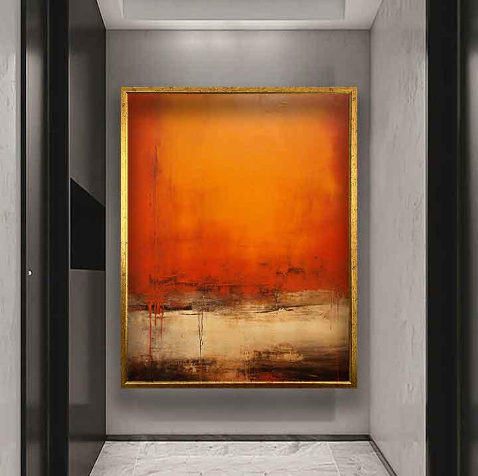 Mark Rothko Canvas Print, Orange Mark Rothko Painting, Abstract Mark ...