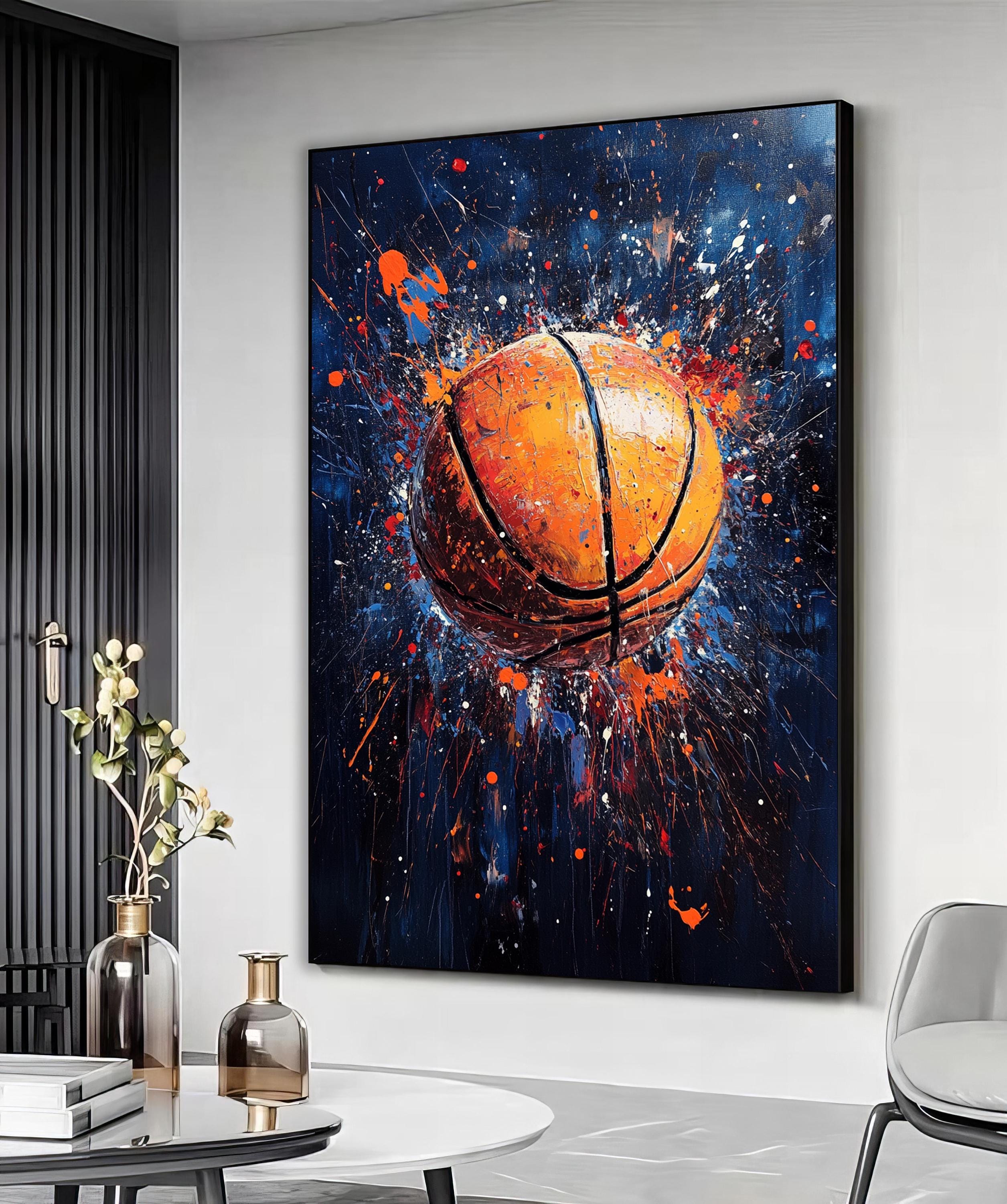 Basketball Paints Splash Painting, Basketball Paint Splash Wall Art ...