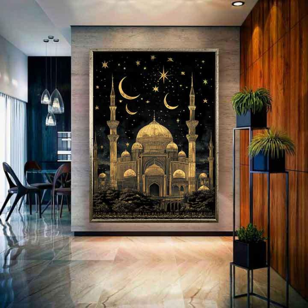 Mosque Canvas, Mosque Painting, Mosque Art, Mosque Wall Print, Mosque ...