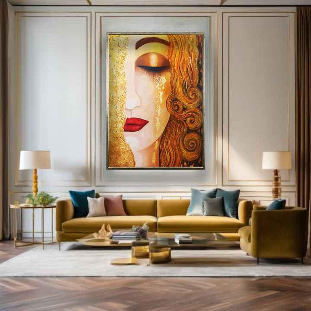 Gustav Klimt Golden Tears Art, Gustav Klimt Canvas Print, the Golden ...