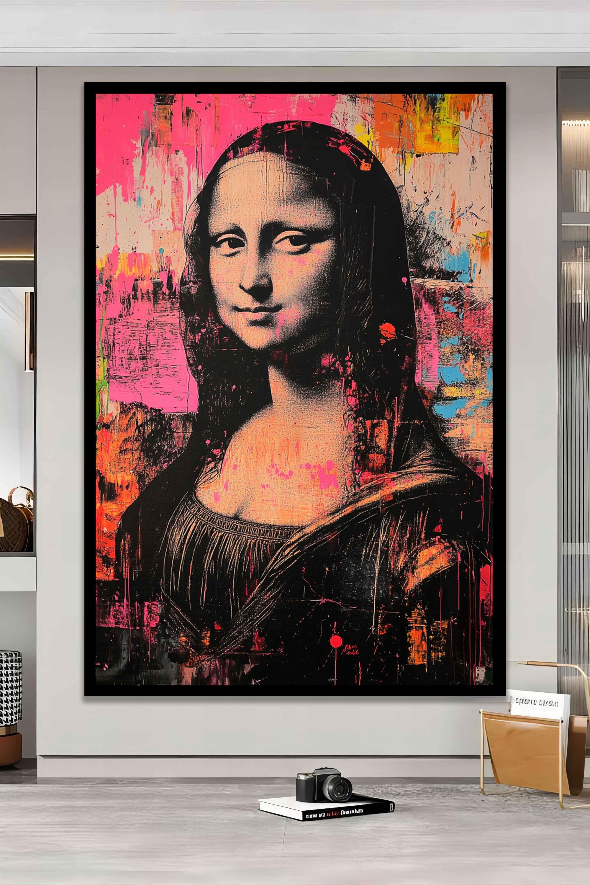 Mona Lisa in Grafitti Art Style, Mona Lisa Grafitti Canvas Print, Mona ...