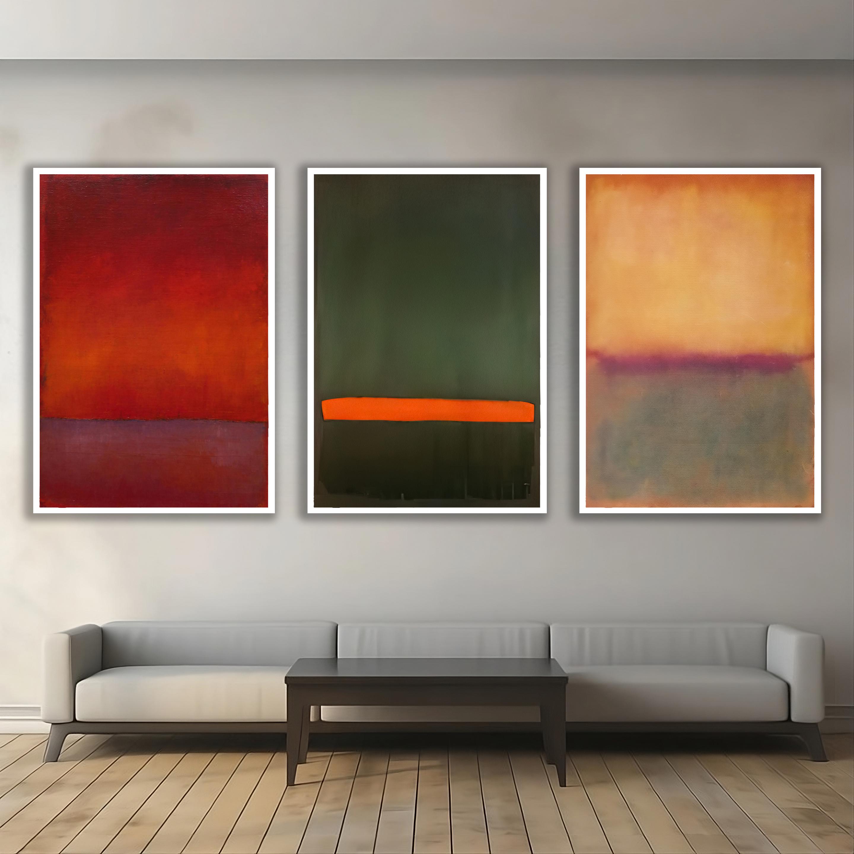 Mark Rothko Reproduction Canvas Prints Set, Mark Rothko 3 Paintings Set ...