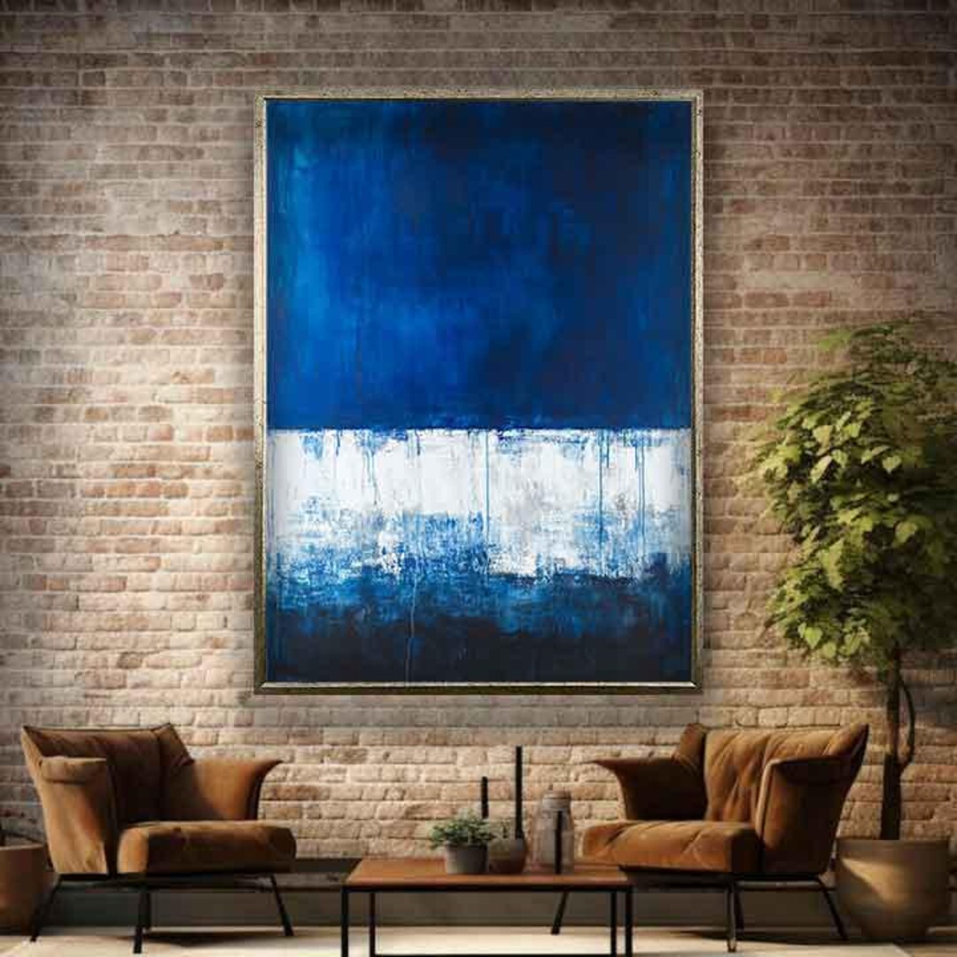Mark Rothko Canvas Print, Blue Mark Rothko Painting, Blue Mark Rothko ...