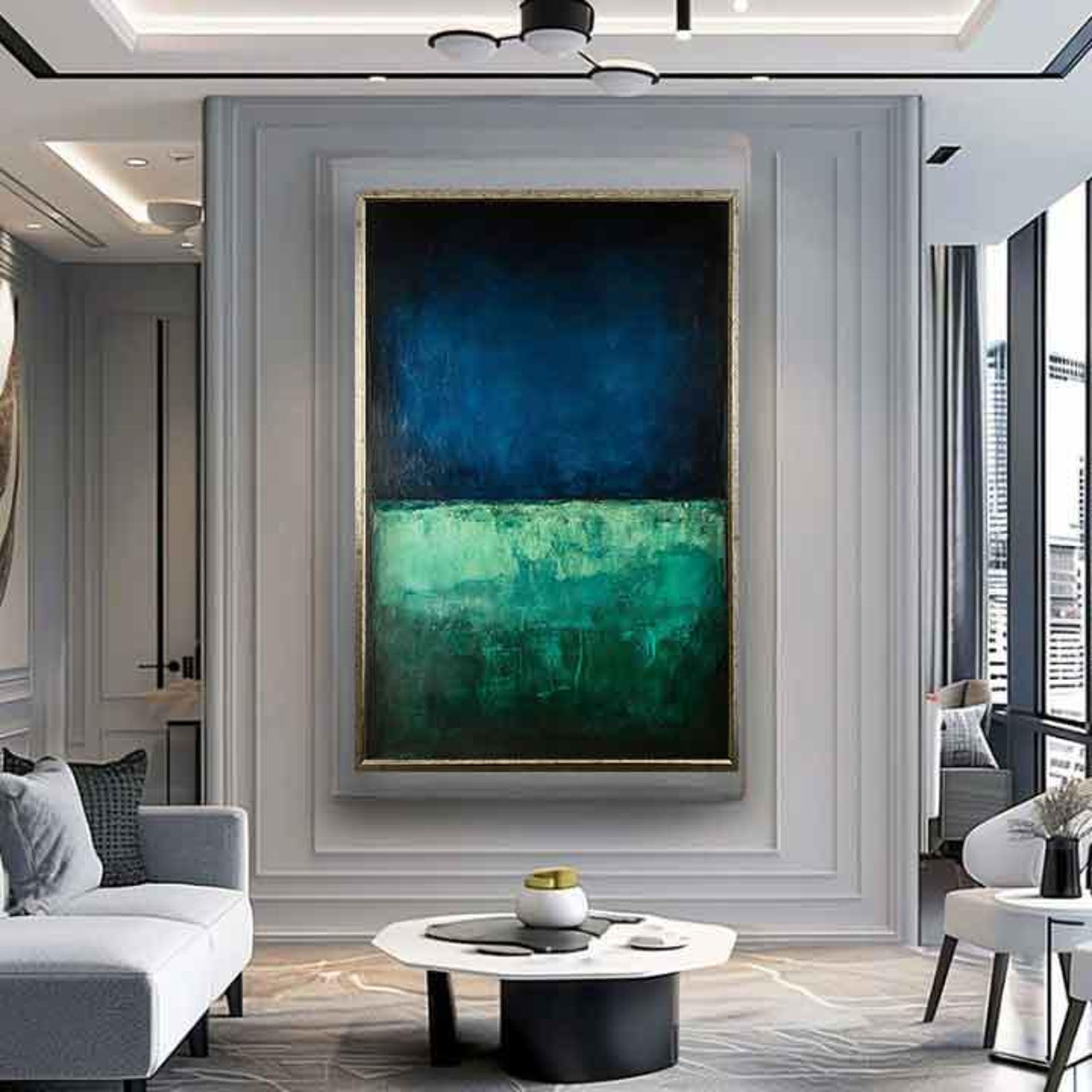 Mark Rothko Green Painting, Blue Mark Rothko Painting, Mark Rothko Wall ...