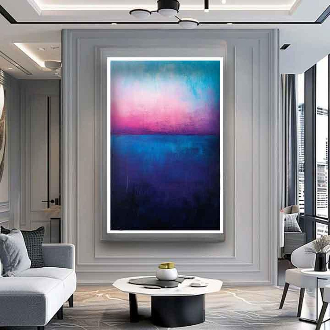 Mark Rothko Canvas Print, Pink Mark Rothko Painting, Abstract Blue ...