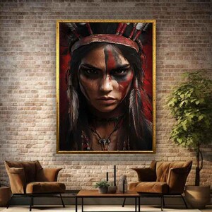 Native American Woman Canvas, Native American Woman Art Print, Native ...