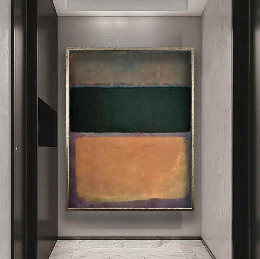 Mark Rothko Green Art, Brown Mark Rothko Painting, Mark Rothko Wall Art ...