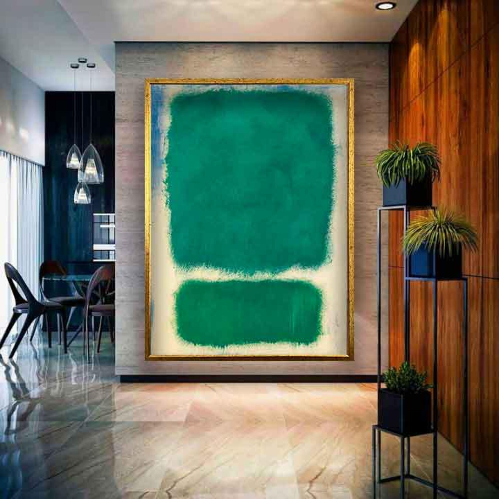 Mark Rothko Green Art, Green Mark Rothko Painting, Mark Rothko Wall Art ...