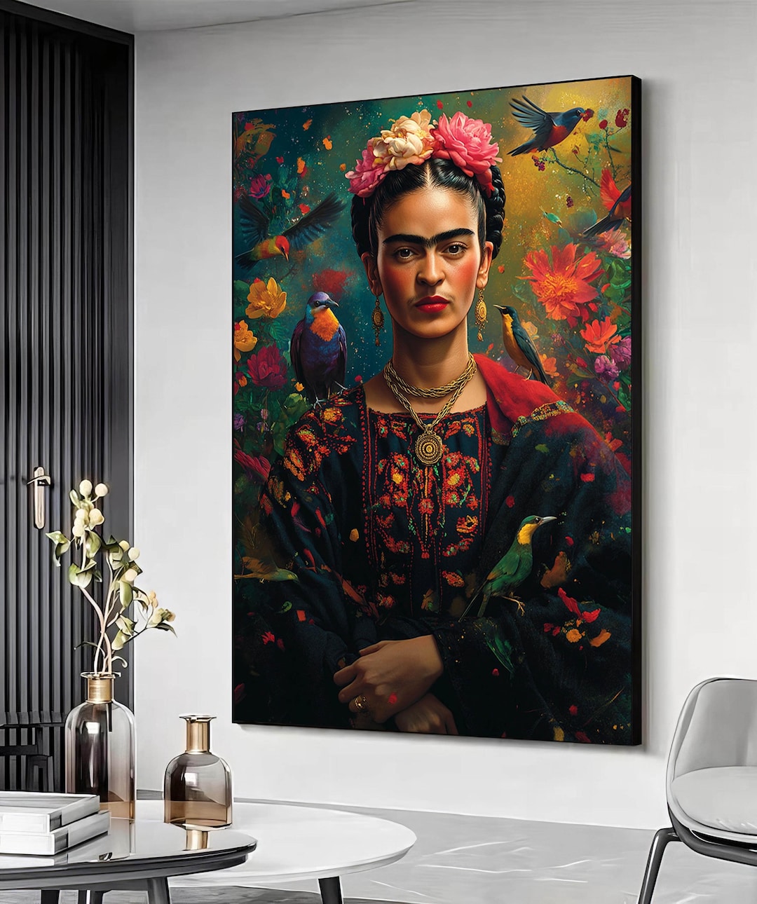 Frida Kahlo Print, Frida Portrait Historical Canvas Feminism Wall Art ...