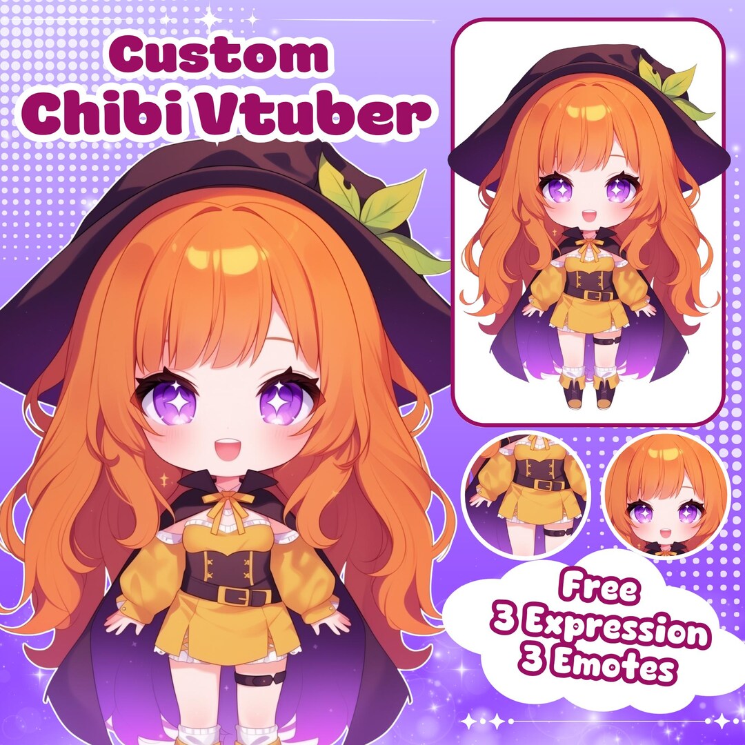 Custom Chibi Vtuber Model | Chibi Vtuber, Chibi Vtuber Commission ...
